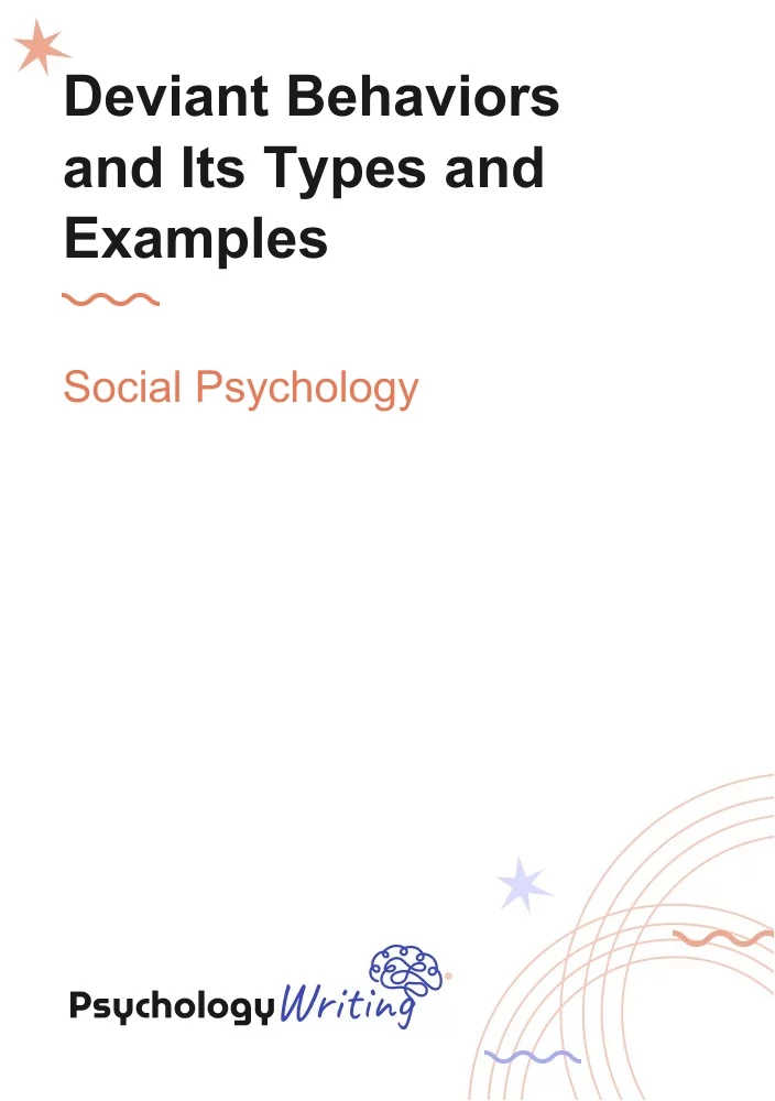 Deviant Behavior Examples In Media